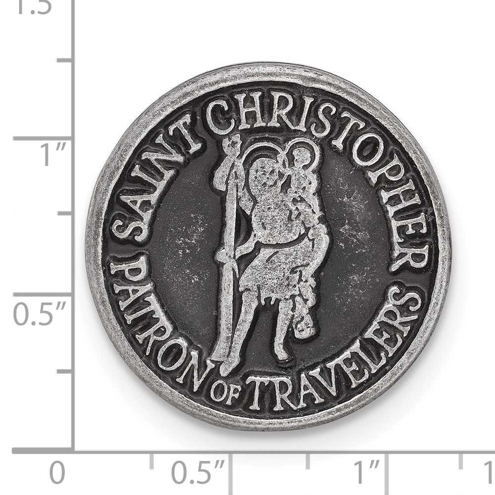 St Christopher Poem Pewter Finish Pocket Token at BillyTheTree Jewelry
