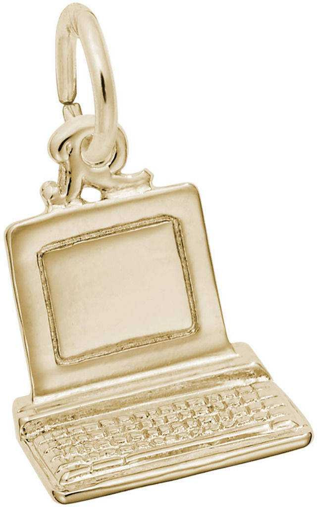 Laptop Computer Charm (Choose Metal) by Rembrandt by Rembrandt Charms ...
