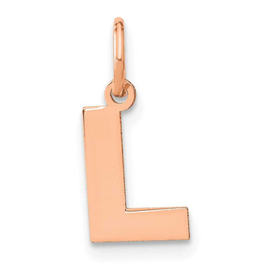 10K Rose Gold Letter L Initial Charm 10XNA1337R/L at BillyTheTree Jewelry