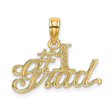 10k Yellow Gold #1 Grad Pendant at BillyTheTree Jewelry