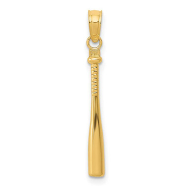 10K Yellow Gold 3-D Baseball Bat Pendant at BillyTheTree Jewelry