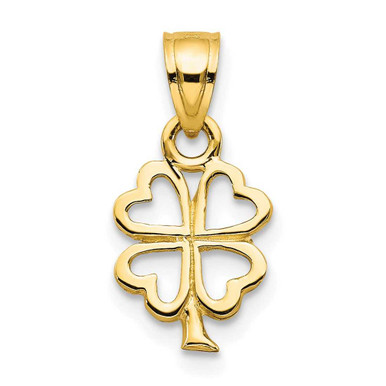 10K Yellow Gold Four Leaf Clover Pendant at BillyTheTree Jewelry