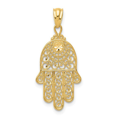 10K Yellow Gold Hand of God Pendant at BillyTheTree Jewelry