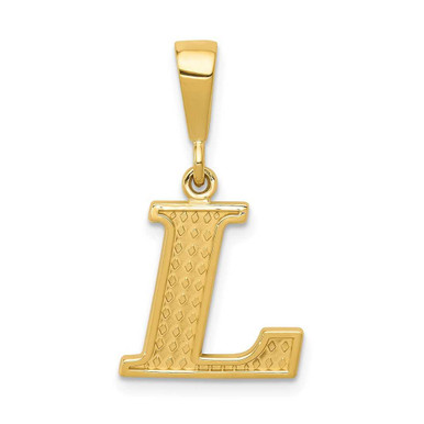 10K Yellow Gold Initial L Pendant at BillyTheTree Jewelry