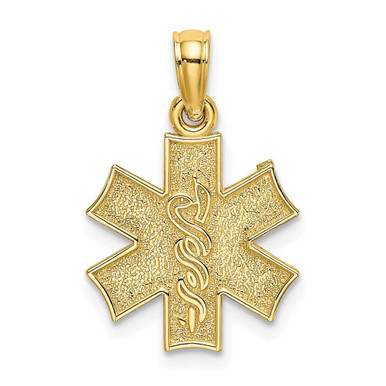 10k Yellow Gold Medical Symbol Pendant at BillyTheTree Jewelry