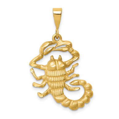 10K Yellow Gold Scorpio Zodiac Pendant at BillyTheTree Jewelry