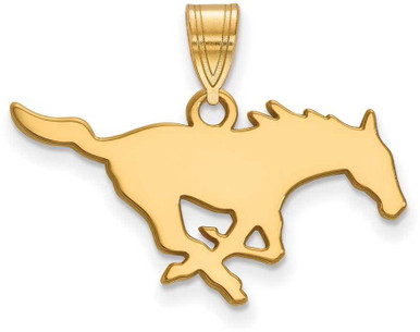 10K Yellow Gold Southern Methodist University Medium Pendant by LogoArt ...