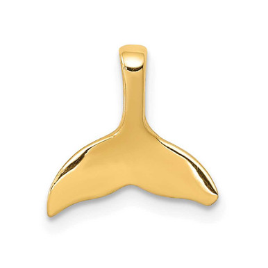 10K Yellow Gold Whale Tail Chain Slide Pendant at BillyTheTree Jewelry