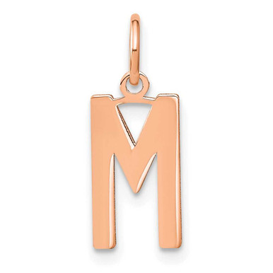 14K Rose Gold Letter M Initial Charm XNA1336R/M at BillyTheTree Jewelry