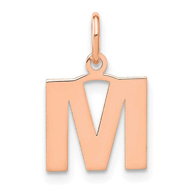 14K Rose Gold Letter M Initial Charm XNA1337R/M at BillyTheTree Jewelry