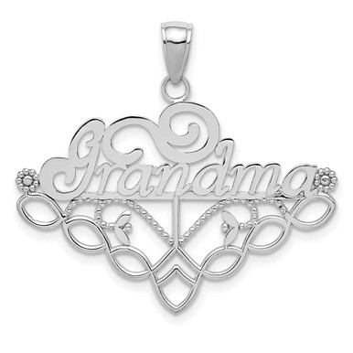14K White Gold Grandma Charm Holder Pendant at BillyTheTree Jewelry