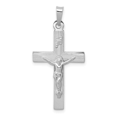 14K White Gold Inri Crucifix Pendant XR502 at BillyTheTree Jewelry
