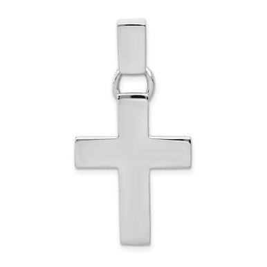 14K White Gold Modern Cross Pendant at BillyTheTree Jewelry