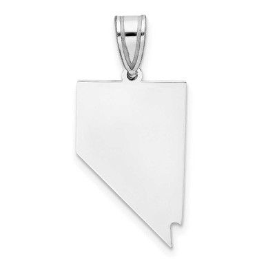 14K White Gold Nevada State Pendant at BillyTheTree Jewelry