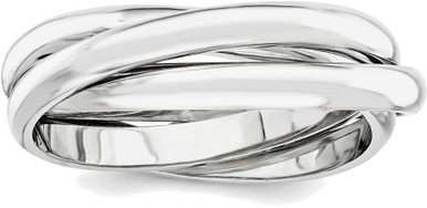14K White Gold Polished Rolling Ring at BillyTheTree Jewelry