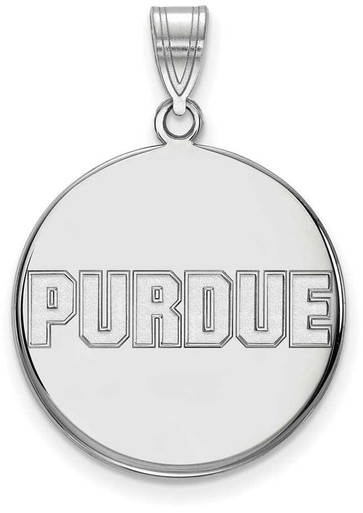 14K White Gold Purdue Large Disc Pendant by LogoArt by LogoArt at ...