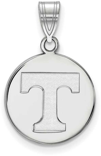 14K White Gold University of Tennessee Medium Disc Pendant by LogoArt ...