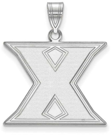 14K White Gold Xavier University Large Pendant by LogoArt by LogoArt at ...