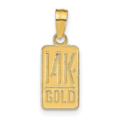 14K Yellow Gold "Gold Bar" Pendant at BillyTheTree Jewelry