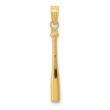 14K Yellow Gold 3-D Baseball Bat Pendant at BillyTheTree Jewelry
