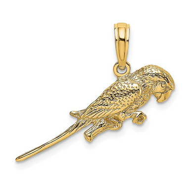 14K Yellow Gold 3-D Parrot Pendant K6602 at BillyTheTree Jewelry