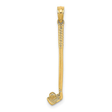 14K Yellow Gold 3-D Single Golf Club with Ball Pendant at BillyTheTree ...