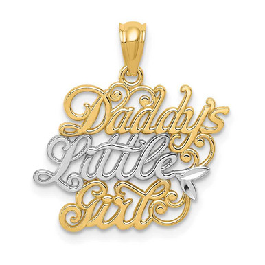 14K Yellow Gold and Rhodium Daddys Little Girl Pendant at BillyTheTree ...