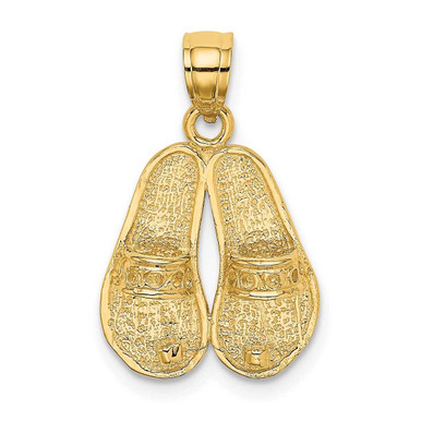 14K Yellow Gold Bahamas Double Sandals Pendant at BillyTheTree Jewelry