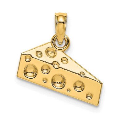 14K Yellow Gold Cheese Wedge Pendant at BillyTheTree Jewelry