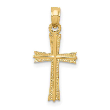 14K Yellow Gold Cross Pendant C4229 at BillyTheTree Jewelry