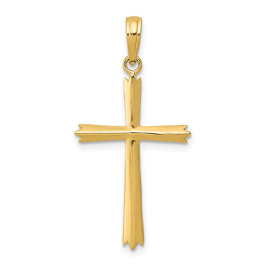 14K Yellow Gold Cross Pendant C4237 at BillyTheTree Jewelry