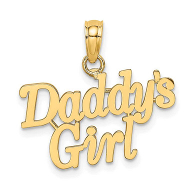 14K Yellow Gold Daddys Girl Letters Pendant at BillyTheTree Jewelry