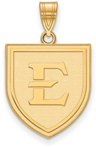 14K Yellow Gold East Tennessee State Large Pendant by LogoArt by ...