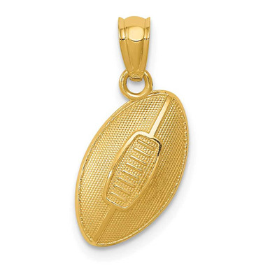 14K Yellow Gold Football Pendant at BillyTheTree Jewelry