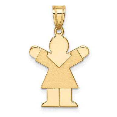 14K Yellow Gold Girl Pendant XK211 at BillyTheTree Jewelry