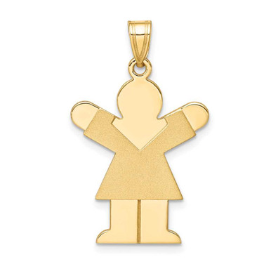 14K Yellow Gold Girl Pendant XK240 at BillyTheTree Jewelry