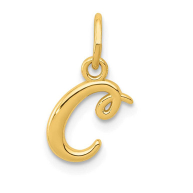 14K Yellow Gold Initial C Charm YC1060C at BillyTheTree Jewelry