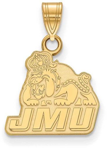 14K Yellow Gold James Madison University Small Pendant by LogoArt ...
