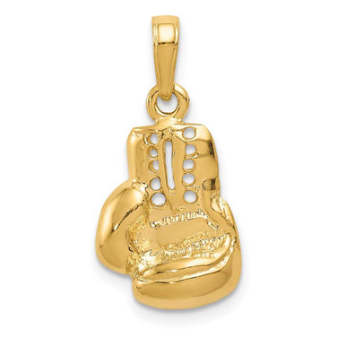 14K Yellow Gold Large Boxing Glove Pendant at BillyTheTree Jewelry