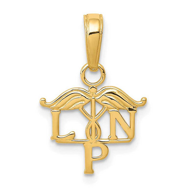 14K Yellow Gold LPN Symbol Pendant at BillyTheTree Jewelry