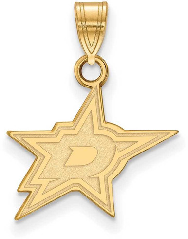 14K Yellow Gold NHL Dallas Stars Small Pendant by LogoArt by LogoArt at ...