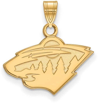 14K Yellow Gold NHL Minnesota Wild Small Pendant by LogoArt by LogoArt ...