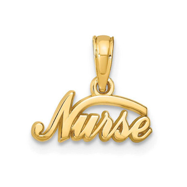 14K Yellow Gold Nurse Pendant at BillyTheTree Jewelry