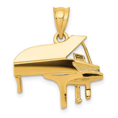 14K Yellow Gold Piano Pendant C408 at BillyTheTree Jewelry