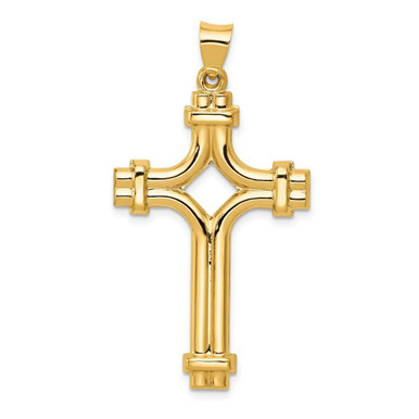 14K Yellow Gold Polished Fancy Cross Pendant XR1583 at BillyTheTree Jewelry
