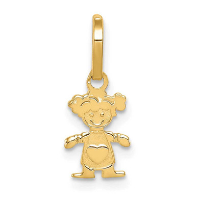 14K Yellow Gold Polished Little Girl Pendant at BillyTheTree Jewelry
