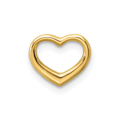 14K Yellow Gold Polished Mini Floating Heart Slide Pendant at ...
