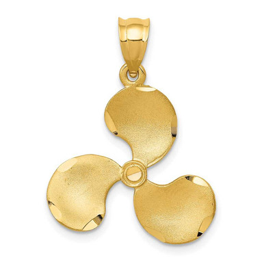 14K Yellow Gold Propeller Pendant C1910 at BillyTheTree Jewelry