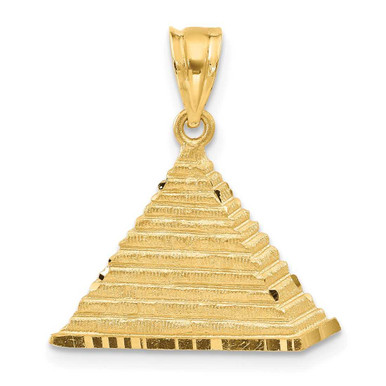 14K Yellow Gold Pyramid Pendant at BillyTheTree Jewelry