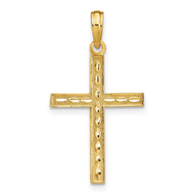 14K Yellow Gold Reversible Cross Pendant C4176 at BillyTheTree Jewelry